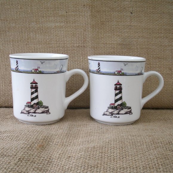 Totally Today | Dining | Vintage Totally Today Coastal Lighthouse Mug ...